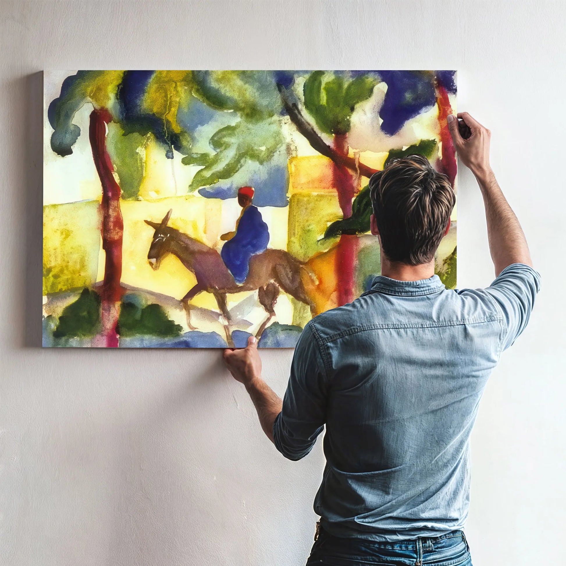 Donkey Ride By August Macke Print, Canvas Art, Framed Print. – Truly Art