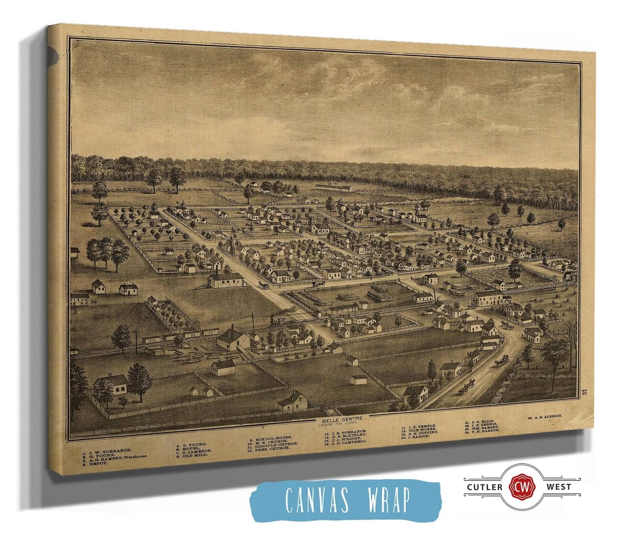 Combination Atlas Map Of Logan County Ohio State of Ohio Print from ...