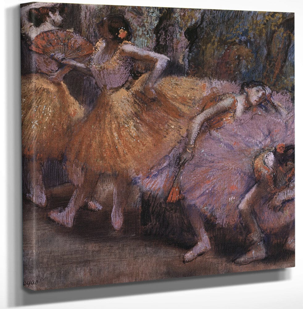 Four Ballerinas Resting By Edgar Dega Print, Canvas Art, Framed Print ...