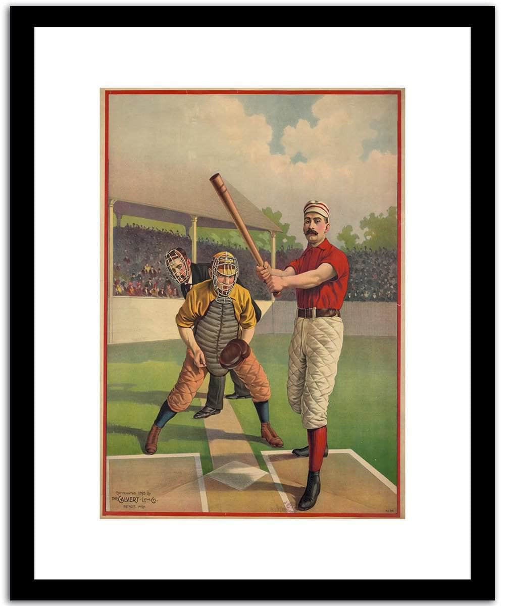 Baseball Vintage Poster Print, Canvas Art, Framed Print. – Truly Art