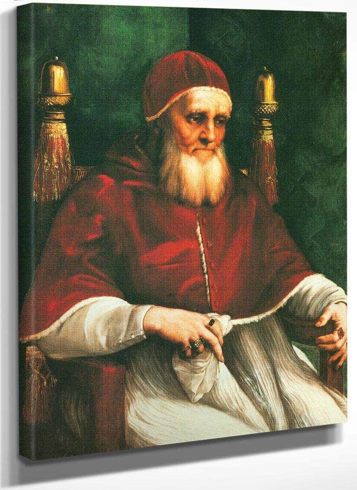 Portrait Of Pope Julius Ii By Raphael Print, Canvas Art, Framed Print ...