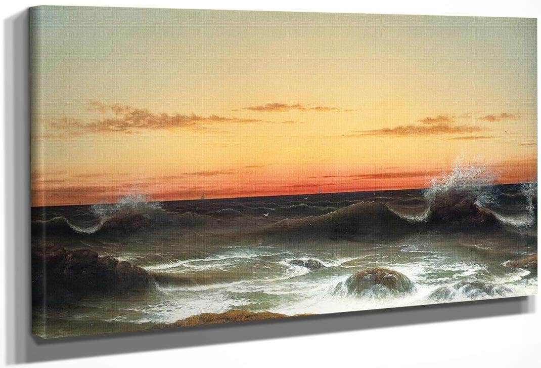 Seascape Sunset By Martin Johnson Hea Print, Canvas Art, Framed Print ...