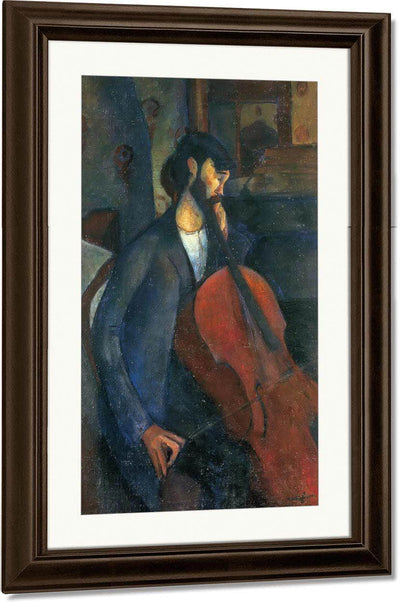 The Cellist 1909 By Amedeo Modigliani Print, Canvas Art, Framed Print ...