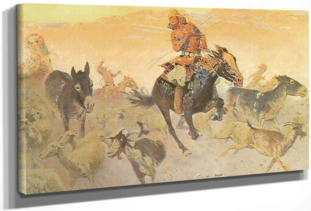The Navajo Raid By Frederic Remington Print, Canvas Art, Framed Print ...