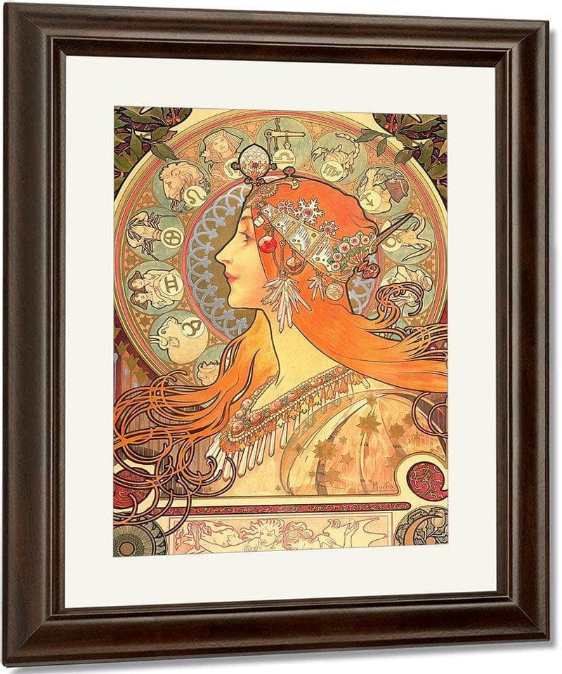 Zodiac By Alphonse Mucha Print, Canvas Art, Framed Print. – Truly Art