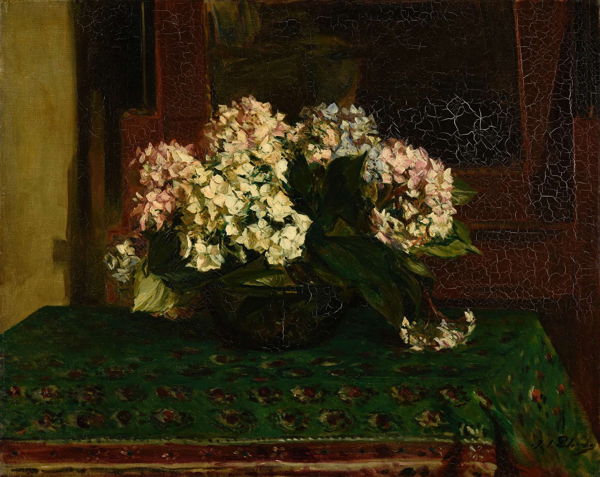 Hortensias Grande Chaleur by Jacques Emile Blanche Print from Truly ...