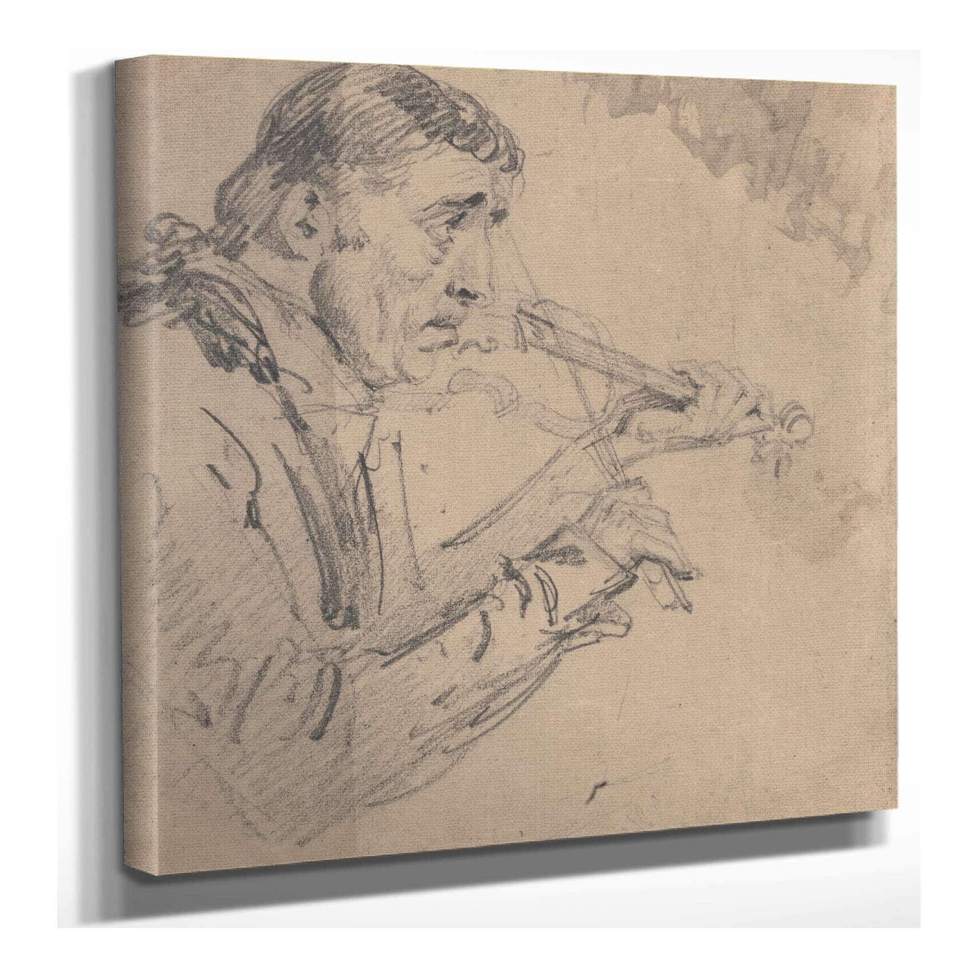 Mr. James Derby Playing The Violin by James Ward Print from Truly Art