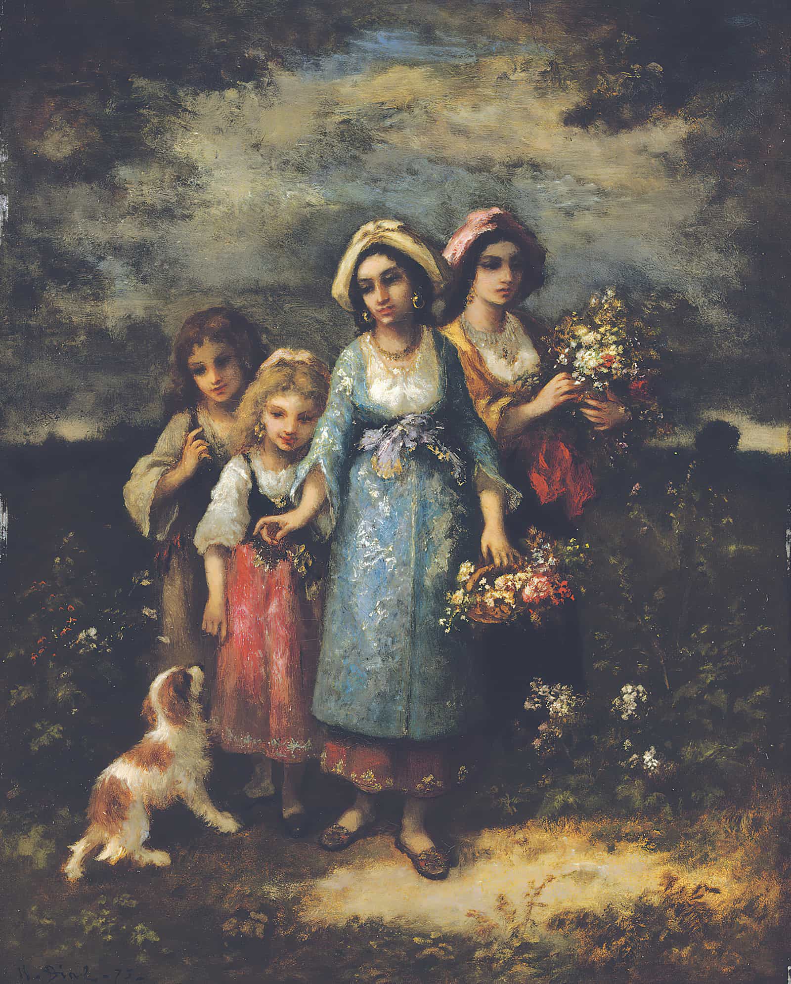 Picking Flowers by Narcisse Virgile Diaz De La Pena Print from Truly ...