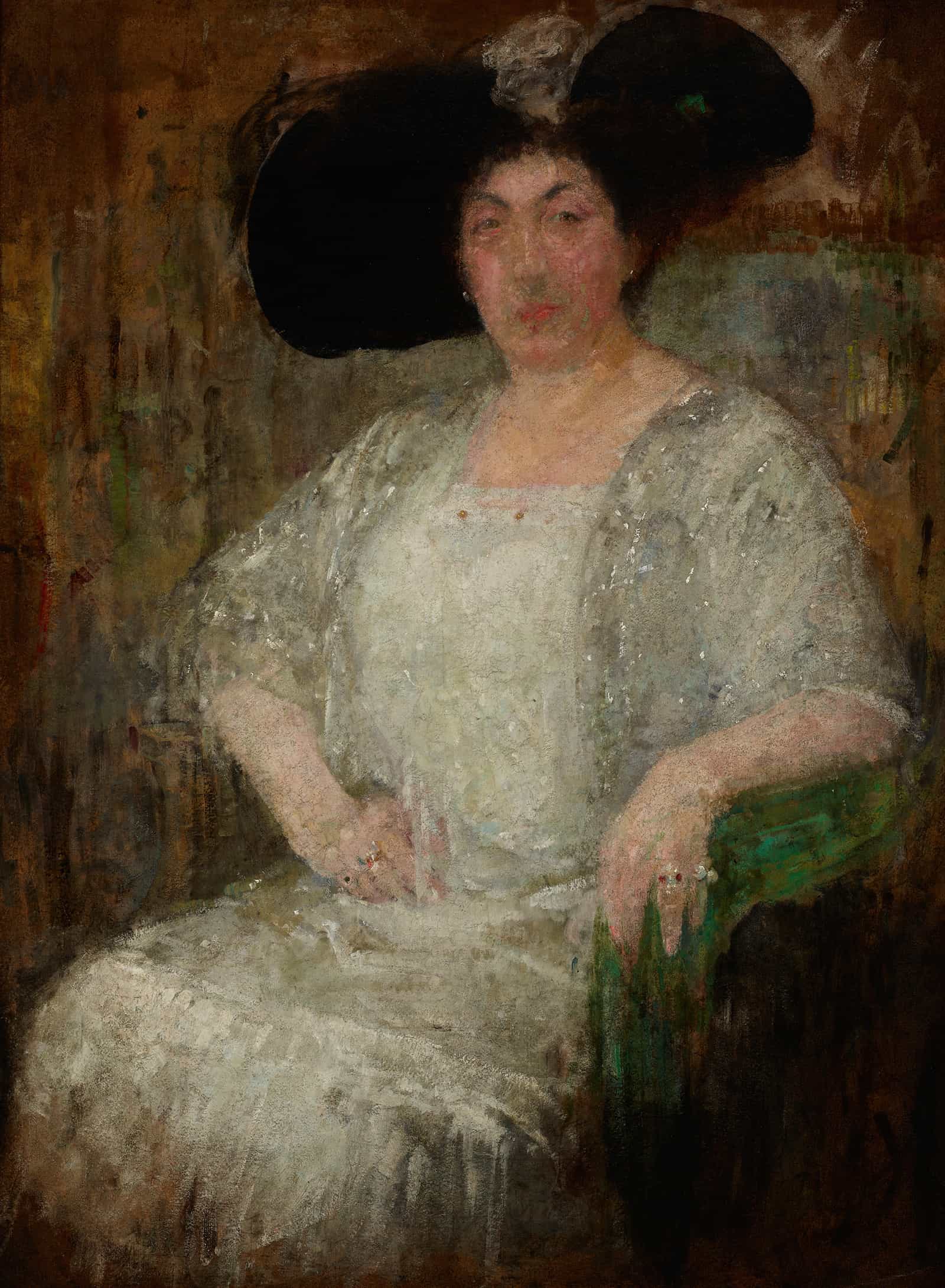 Portrait Of A French Lady Writer Gabrielle Reval by Olga Boznanska ...