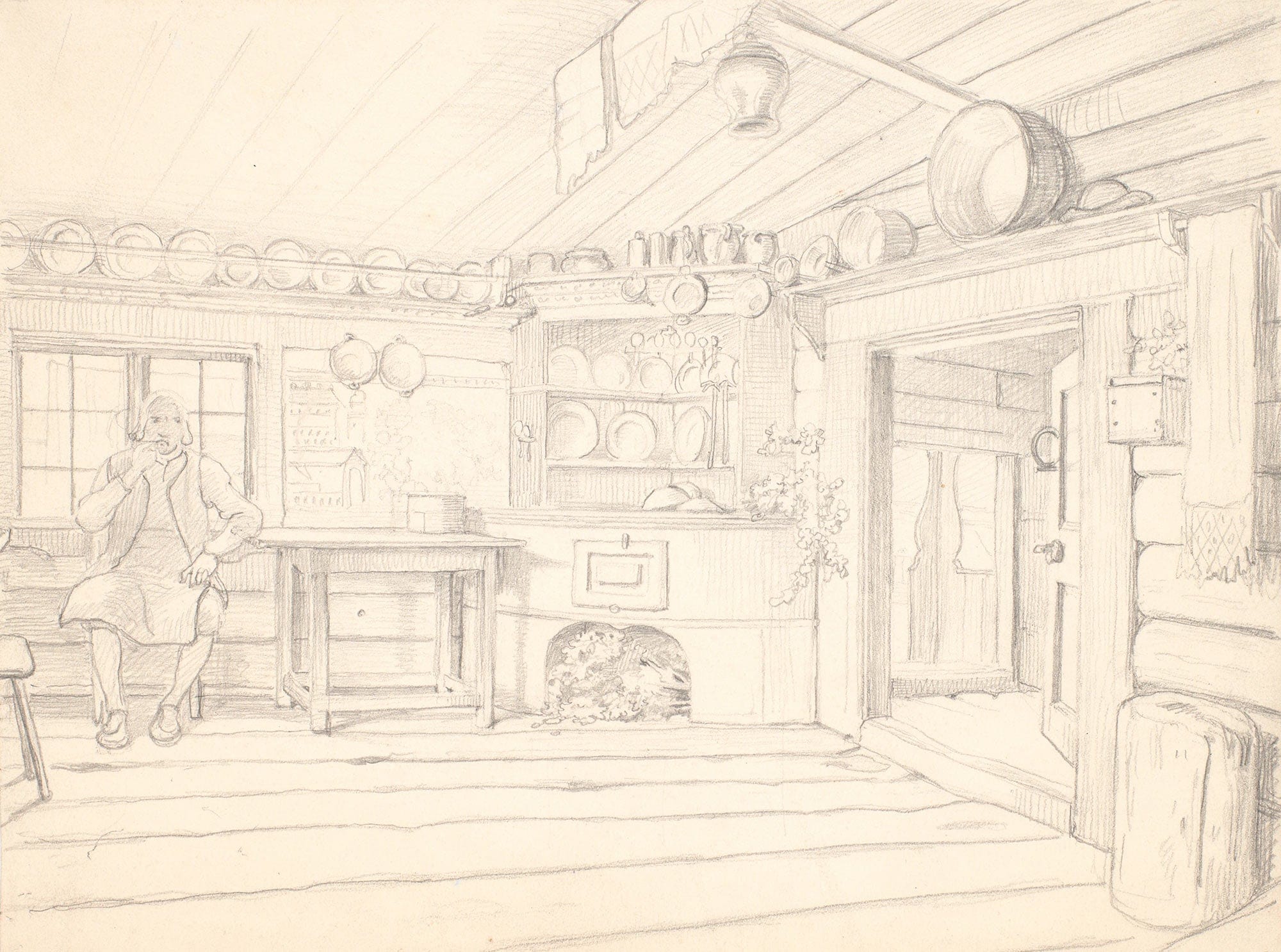 Svensk Bondestue by Wilhelm Marstrand Print from Truly Art