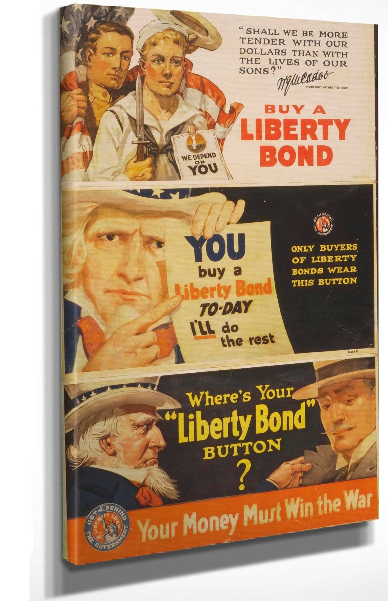 Where's your "Liberty Bond" button? Print from Truly Art